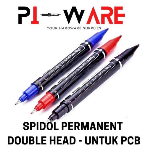 Jual Spidol Permanent Double Head PCB Marker Water Resistant Etching ...