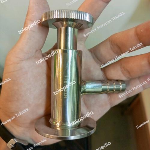 Jual Sampling Valve Sanitary SS316 Threaded L 1"Inch / Food Grade ...