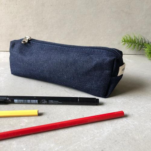 Jual Tempat kotak pensil pencil case boxy pouch polos kanvas denim ...