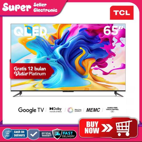 Jual TCL 65C645 Smart TV 65 Inch QLED Google TV 4K UHD HDR10+ Garansi ...