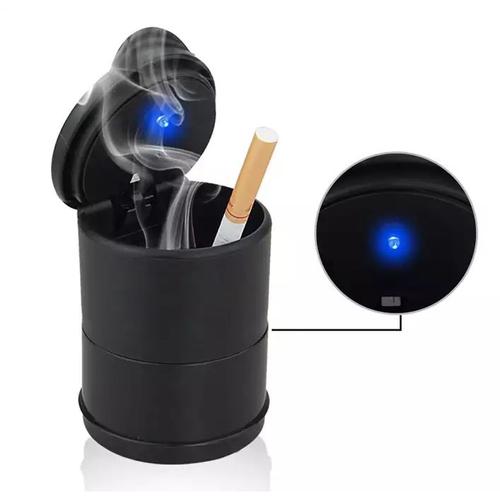 Jual Asbak Mobil LED / Tempat Sampah / Tempat koin Portable Hitam Polos ...
