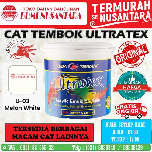 Jual ULTRATEX 5KG CAT TEMBOK TRICOPAINT KUDA TERBANG TRICO PAINT ULTRA TEX - U03 MELON WHITE ...