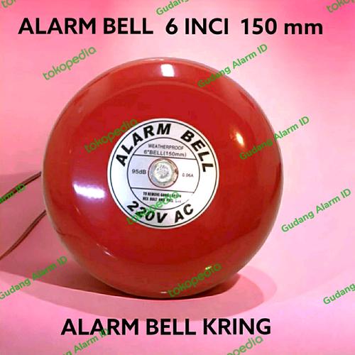 Jual ALARM BELL BESI 6 INCI 150mm. BELL KRING 6 INCI. FIRE ALARM BELL ...