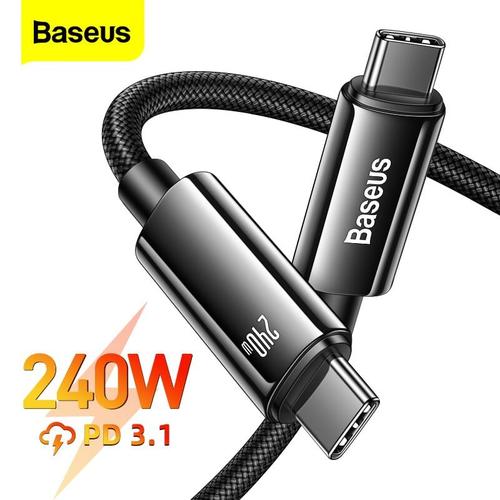 Promo BASEUS 240W Tungsten Gold Fast Charging Data Cable PD Type-C to ...