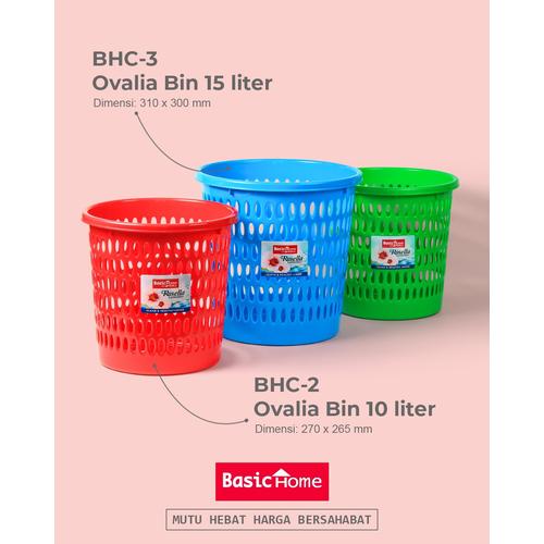 Jual Tempat Sampah Kantor Dapur Toilet Plastik Bulat Lubang Ovalia Bin ...