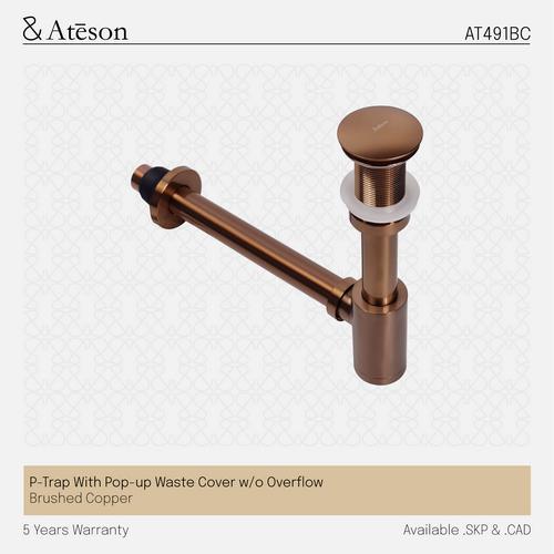 Promo ATESON AT491BC Sifon Copper leher angsa botol tombol minimalis ...
