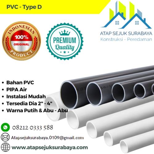 Jual Pipa PVC Tipe D / Pipa Air Kotor - 4" - Kota Surabaya - Atap Sejuk ...