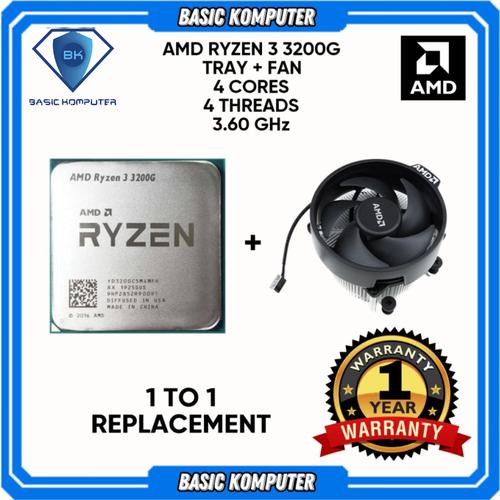 Jual PROCESSOR AMD RYZEN 3 3200G 3.6 GHz SOCKET AM4 TRAY + FAN ...