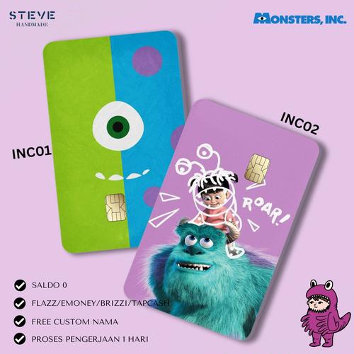 Jual Flazz Gen 2 Emoney Brizzi Tapcash Monster Inc Custom Nama UV Print ...