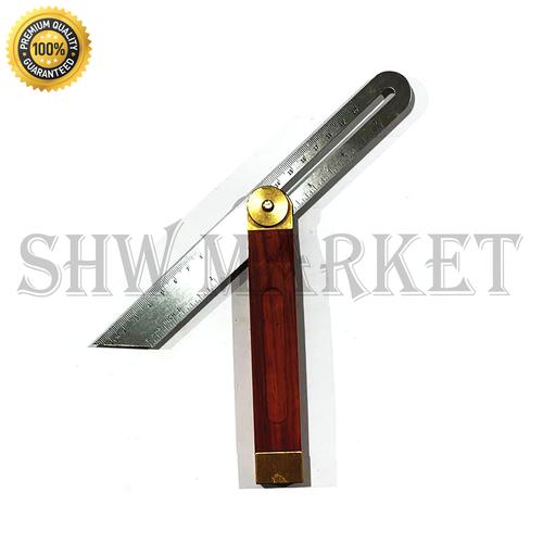 Jual Alat Pengukur Siku Gagang Kayu Try Square Sliding T Handle - 872 ...