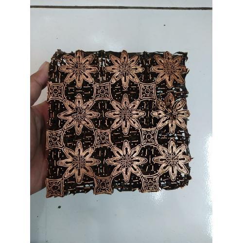 Jual alat cap batik tradisional antik bahan tembaga besi motif floral ...