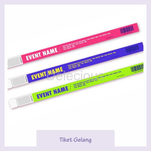 Jual Cetak Gelang Event Wristband Entry Ticket Wisata Konser Wahana ...