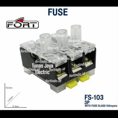 Jual Fuse Holder / Fuse Kubur FS-103 3Pole 10A FORT - Kota Surabaya ...
