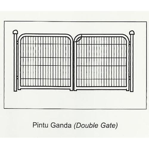 Jual PINTU PAGAR BRC DOUBLE LEBAR : 177 x 330 CM (HARGA / SET = 2 TIANG ...