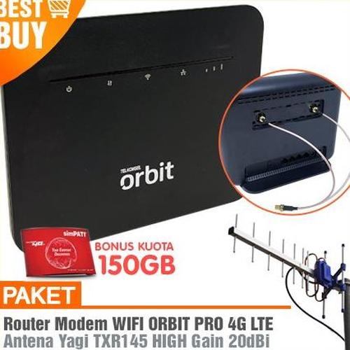 Jual Paket Wifi Modem Orbit Pro Router Wifi 4G & Antena Yagi Grid ...