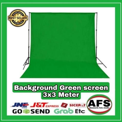 Jual SCREEN STUDIO BACKGROUND HIJAU GREEN SCREEN 3 X 3 METER FOTO ...