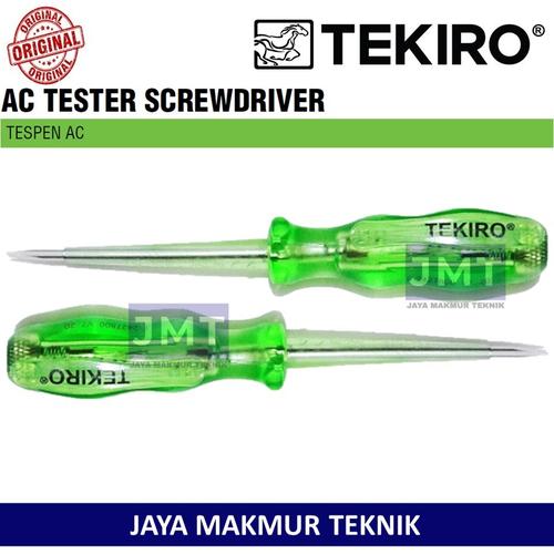 Jual Tekiro Tespen Listrik AC 105 - 250V AC Tester Screwdriver Original ...