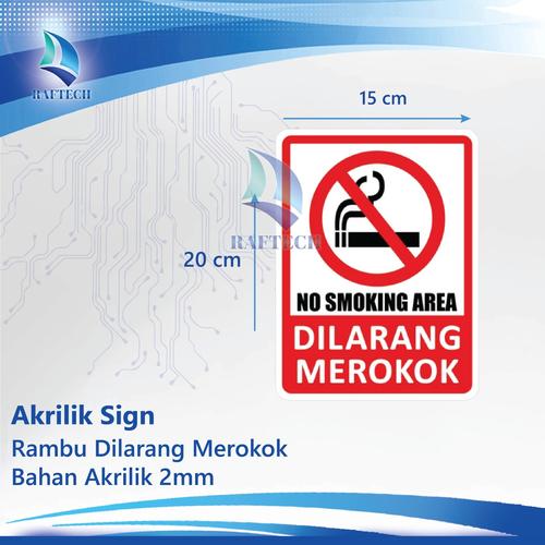Jual Rambu Dilarang Merokok No Smoking Area 15cm x 20cm - Kota Bandung ...