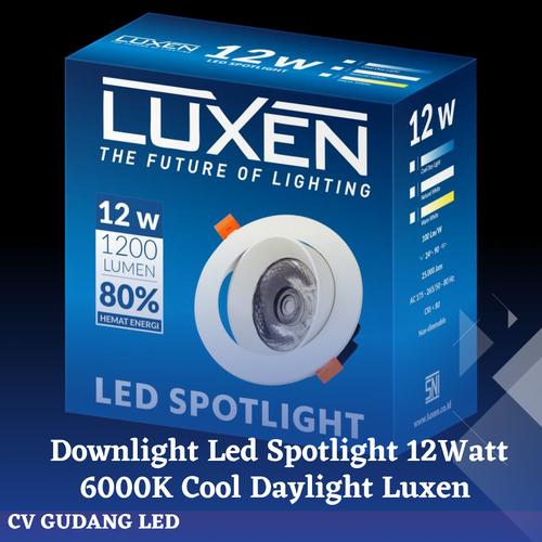 Jual Downlight Led Spotlight 12 Watt 6000K Cooldaylight Luxen - Kab ...