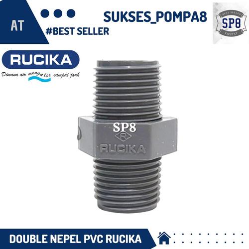 Jual Double Nepel / Double Nipple PVC RUCIKA 1/2" | 3/4" | 1" Inch ...