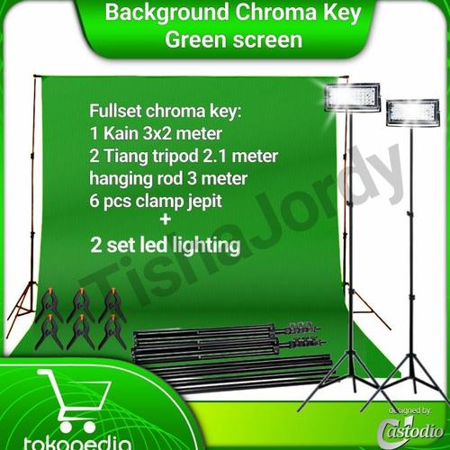 Jual SCREEN STUDIO PAKET GREENSCREEN CHROMA KEY BACKDROP GREEN SCREEN ...