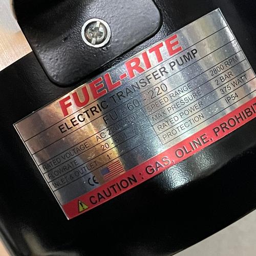 Jual ELECTRIC TRANSFER PUMP/ FUEL-RITE/FU-60-220/AC 220 VOLT - Jakarta ...