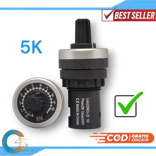 Promo Potentiometer Potensiometer 22mm Panel Potensio Knob ...