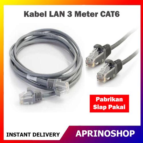 Jual Kabel LAN 3 Meter Cat 6 UTP RJ45 Kabel Pabrikan LAN 3M Cat6 - Kab ...