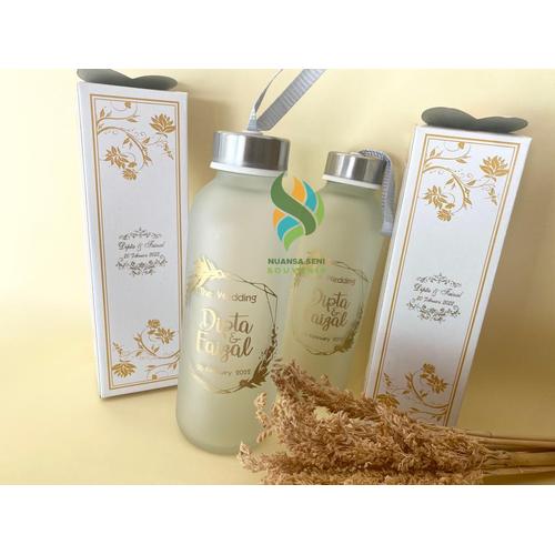Jual Souvenir Botol Minum Kaca Doff 420ml Tumbler Custom Kemas Box ...