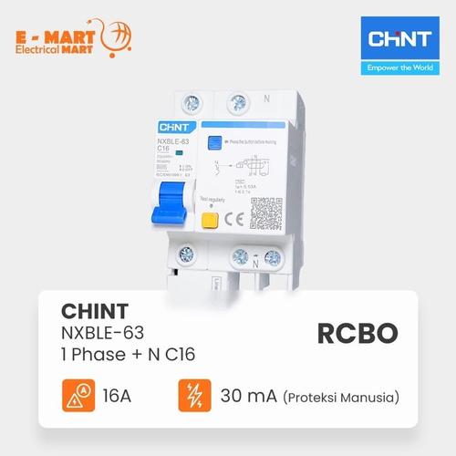 Jual CHINT RCBO RCCB ELCB NXBLE-32 1P 1 Phase 16A 25A 30mA Proteksi Setrum - 16 Ampere - Kota ...
