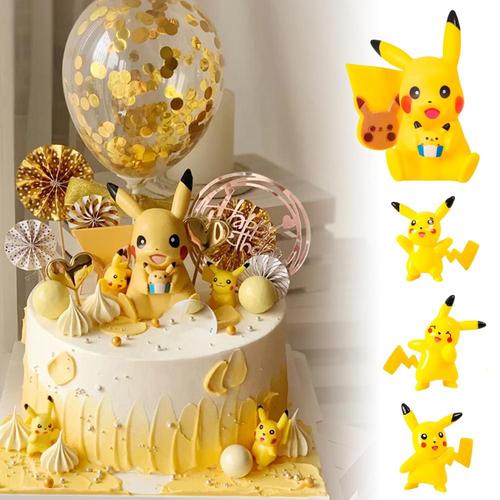 Jual CCA39 Topper Pikachu Pokemon Cartoon 3D Hias Dekor Kue Cupcake ...
