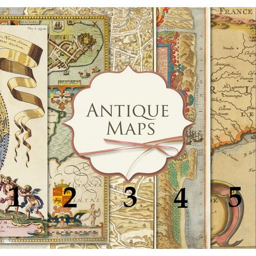Jual Kertas Scrapbook - Antique Maps_FFH23 Design - A5, 01 - Jakarta ...