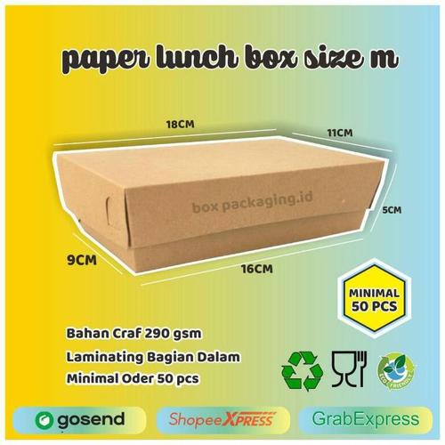 Jual Paper lunch box packaging Kemasan Dus Nasi Ayam Geprek, Kotak ...