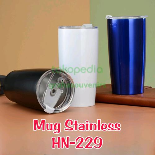 Jual Tumbler Stainless HN-229 / Tumbler Minum 600ml - Hitam, Polos ...