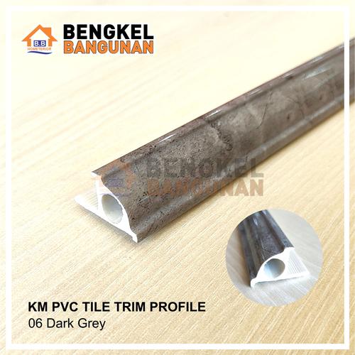 Jual Kuku Macan/Tile Trim/Corner Trim/Bon Bon PVC - 06 DARK GREY - Kota ...