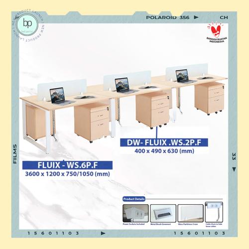 Jual Meja Kantor Partisi Kaca Indachi Inco Fluix Meja 6 Staff ...