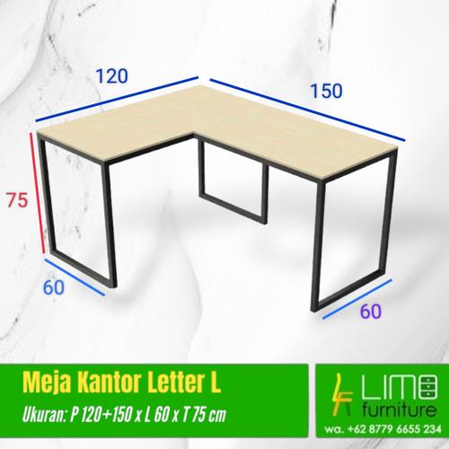 Jual Meja Kantor Letter L 120+150x60x75 cm - Kota Depok - LIMO ...
