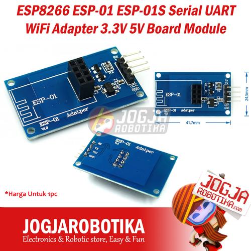 Jual ESP8266 ESP-01 ESP-01S Serial UART WiFi Adapter 3.3V 5V Board ...