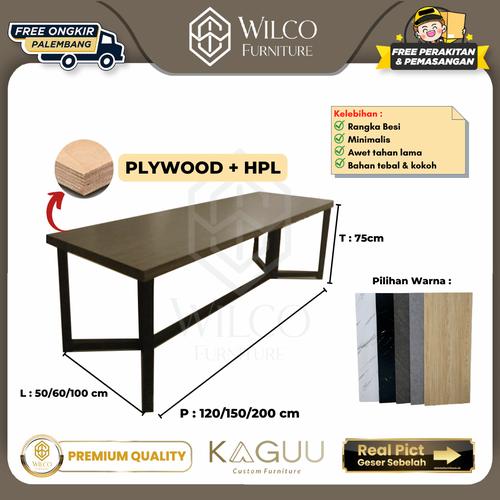 Jual Meja Meeting Plywood Custom Kaguu HPL / Meja Rapat Staff Kantor PLG - 150x50x75 Cm - Kota ...