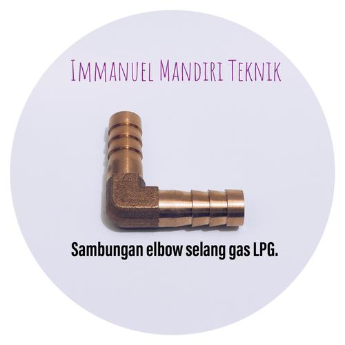 Jual Sambungan selang gas elbow / Nepel sambungan gas LPG elbow ...