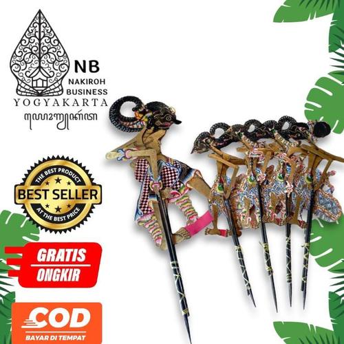 Jual New Wayang Kulit Asli Pandawa Lima 1Set Lebih Murah Ukuran Standar ...