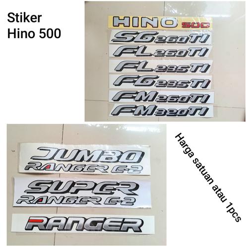 Jual Stiker Sticker Hino 500 lohan Super ranger / Sticker Hino 500 ...