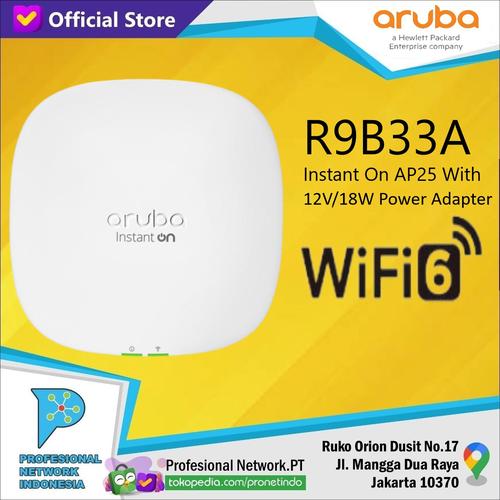 Promo HPE R9B33A Aruba Instant On AP25 RW 4x4 Wifi6 Access Point Cicil ...