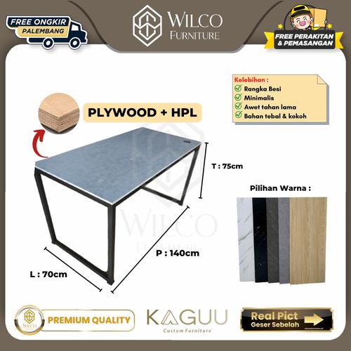 Jual Meja Kerja Kantor Besi HPL / Meja Meeting Lipat 140 Cm / Meja ...