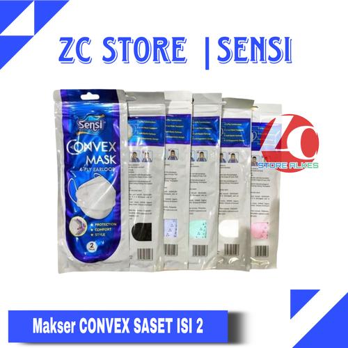 Jual Masker SENSI CONVEX MASK 4 PLY Model EVO 3D Earloop SACHET Isi 2 ...