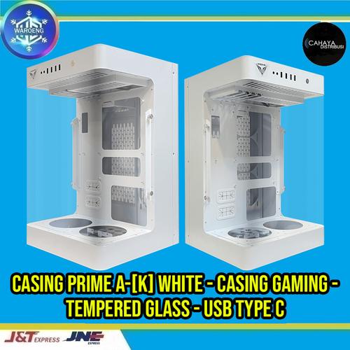 Jual Casing PRIME A-[K] WHITE - Casing Gaming - TEMPERED GLASS - USB ...