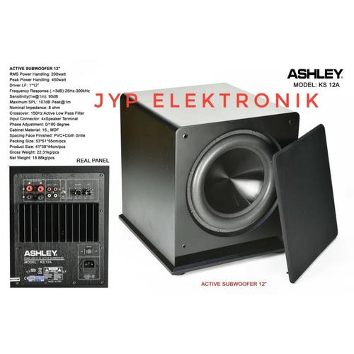 Jual SUBWOOFER AKTIF ASHLEY KS-12A 2 INCH SPEAKER ASHLEY KS 12A KS12A ...