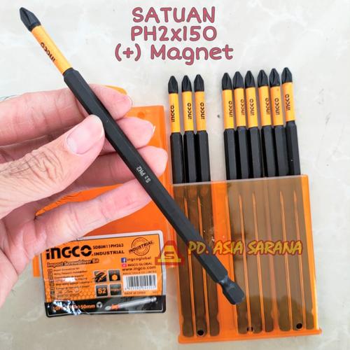Jual Impact Screwdriver Bit PH2 Panjang 150mm INGCO SDBIM11PH263 Mata ...