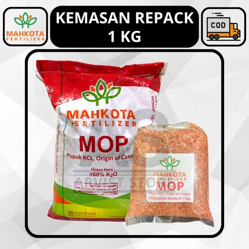 Jual Pupuk KCL MAHKOTA MOP Origin Canada Kemasan Repack 1 KG Original ...