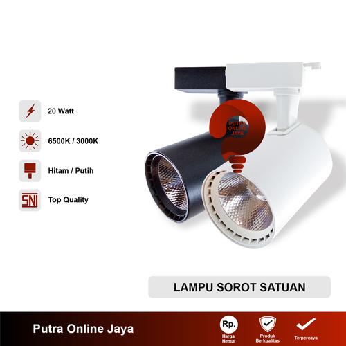 Jual Lampu sorot rel spotlight led 20 watt track light rel 20 watt ...